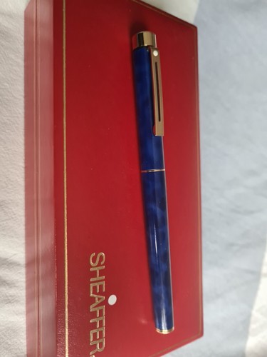 Sheaffer Targa Fountain Pen Blue Marble - Uninked | eBay