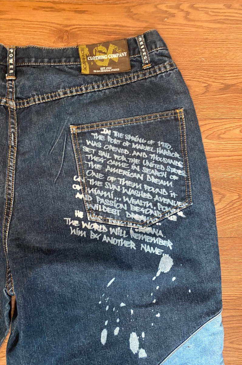 outlet websites Scarface Clothing Co Embroidered Blue Jeans Men’s Size ...
