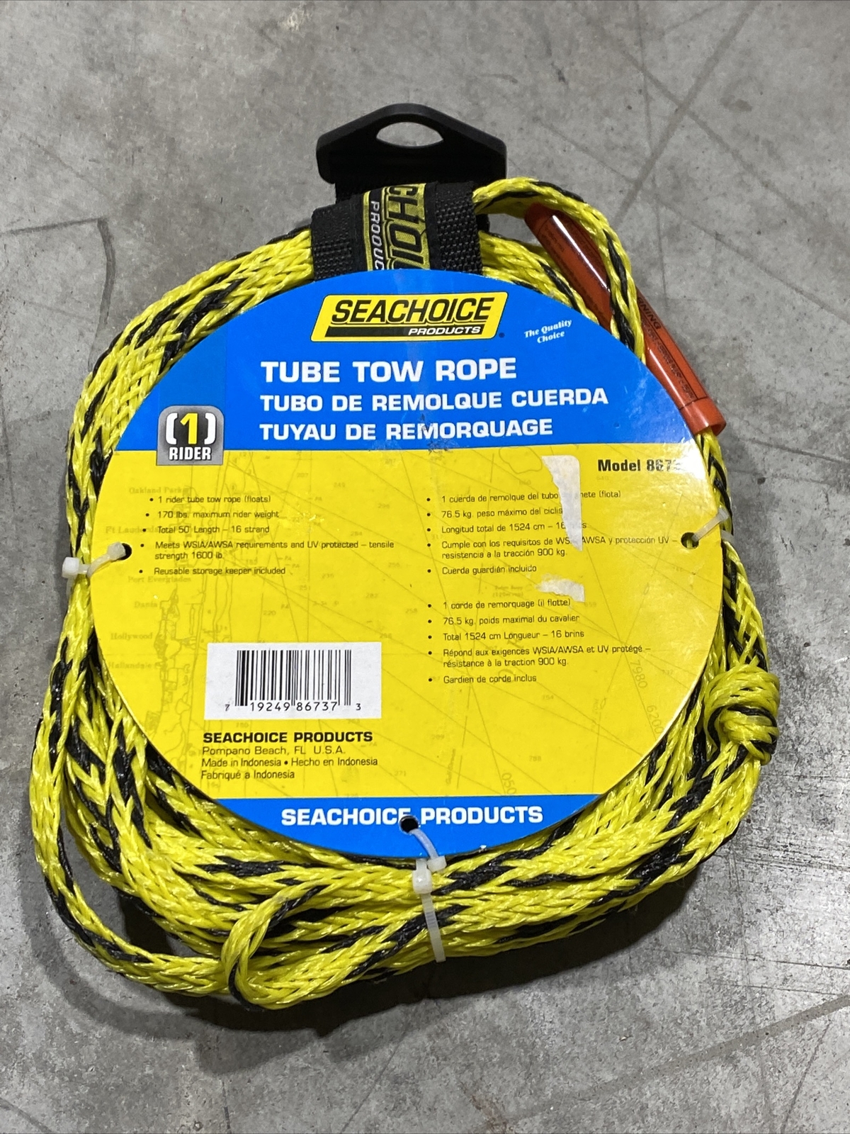 Seachoice 50Ft Single Rider Towable Tube Tow Rope for Boats 86737 New ...