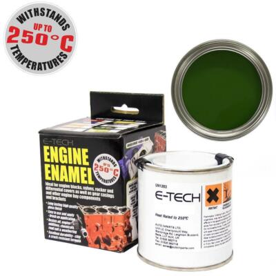 E-Tech BRITISH RACING GREEN Engine Enamel Paint 250ml Heat Resistant ...