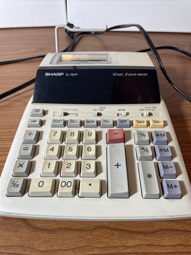 Sharp EL-1801P 12 Digit 2 Color Printing Calculator | eBay