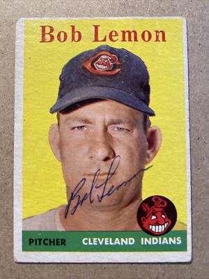 1958 Topps #2 BOB LEMON SIGNED AUTO Autographed Card - Cleveland ...