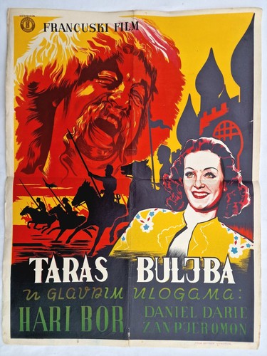 TARAS BULBA HARRY BAUR DANIELLE DARRIEUX 1936 RARE YUGO MOVIE POSTER | eBay