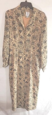 Vintage Studio by Pat Argenti Women's Size 10 Floral Long Sleeve Midi ...