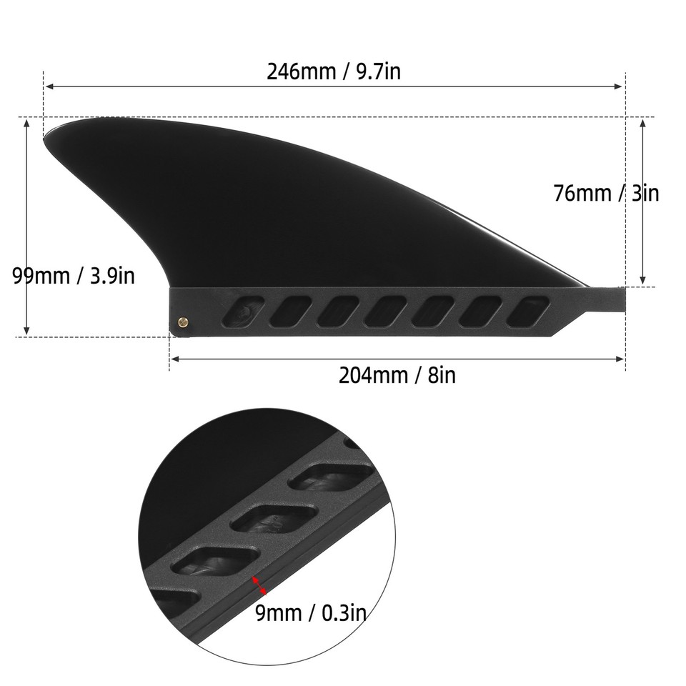 .4.6 Inch / 3 Inch Surfboard Fin Soft Center Fin For Inflatable SUP ...