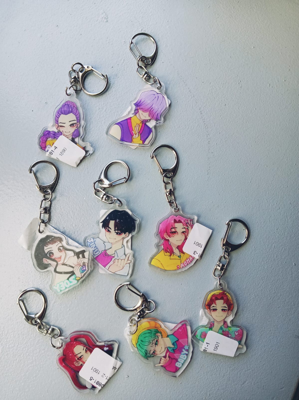 8PC/Set Devil Hunters Acrylic Keychain Pendant Anime Decor Toy Kids ...