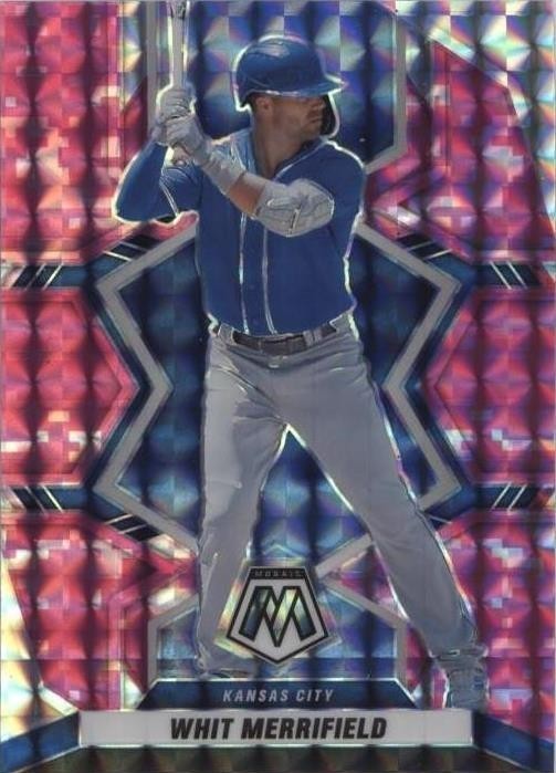 2022 Panini Mosaic - Whit Merrifield #72 Pink Camo Mosaic Prizm for ...