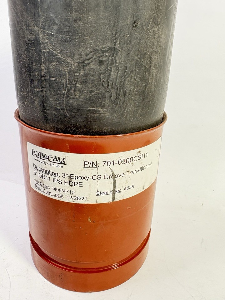 POLY-CAM 701 Series 3-inch Epoxy -CS Groove Transition Fitting DR11 IPS ...