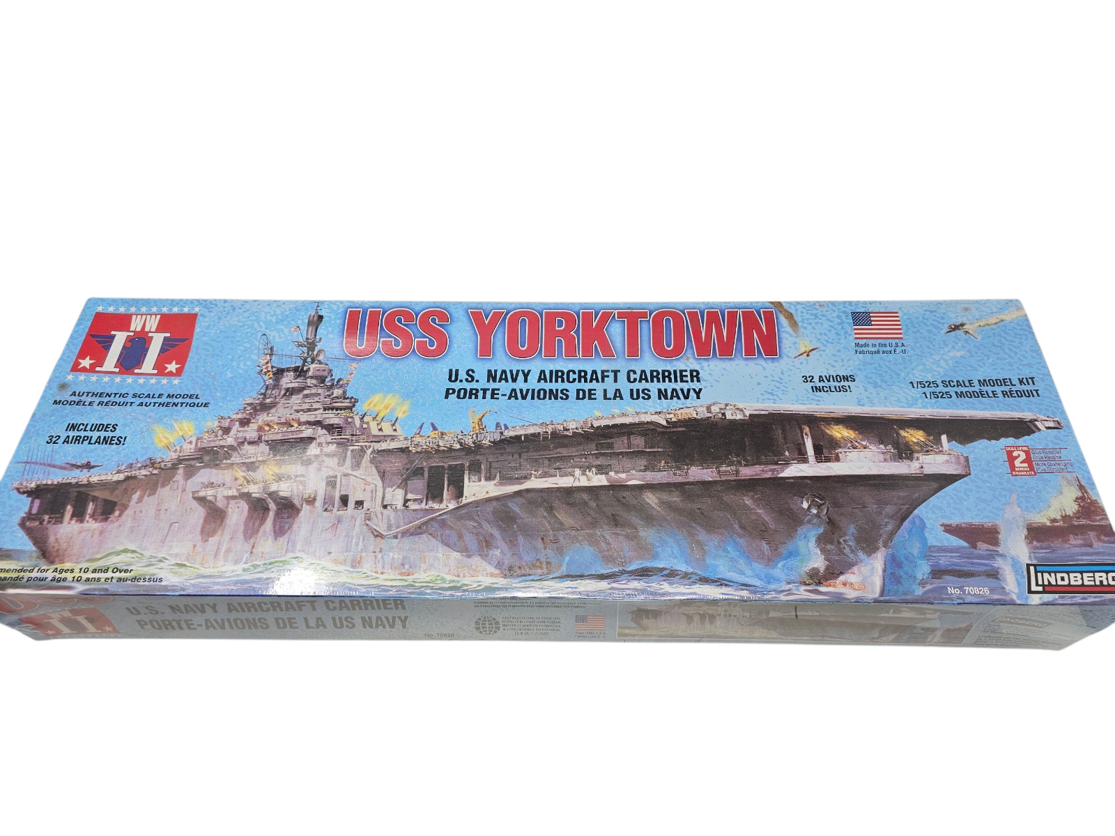 USS YORKTOWN WWII U.S. NAVY AIRCRAFT CARRIER 1/525 MODEL KIT LINDBERG ...