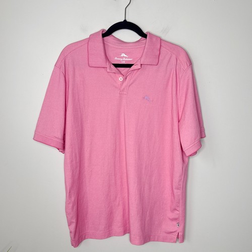 Tommy Bahama Men's Pink Size Large Polo Shirt Golf Casual Preppy Summer ...