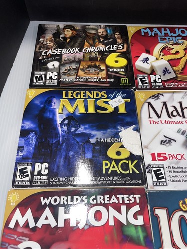 Lot Of 12 - PC/DVD-ROM/CD-ROM Hidden Object, Mahjong, Mystery & Other ...