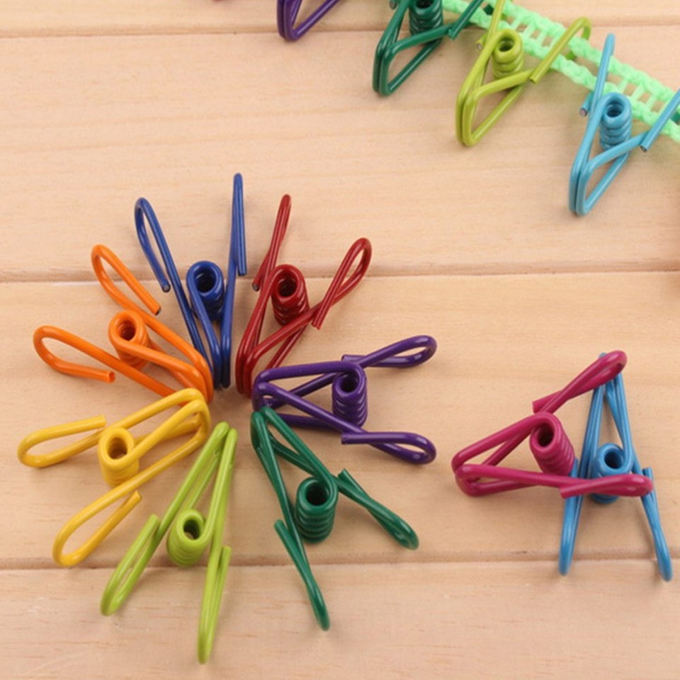 32 Pcs Travel Multi-Purpose Clothesline Clips Useful Clothespins | eBay