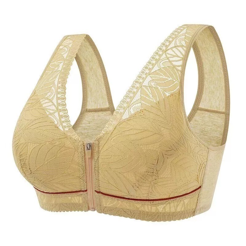 Ladies Front Fastening Bra Non Wired Non Padded Soft Stretch Sports Bra ...