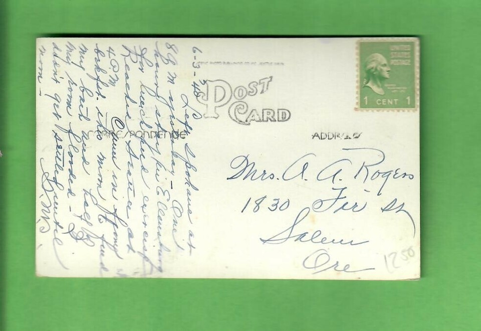 RPPC VINTAGE POSTCARD 1940 UNIVERSITY OF WASHINGTON AERIAL HOTEL EDMOND ...