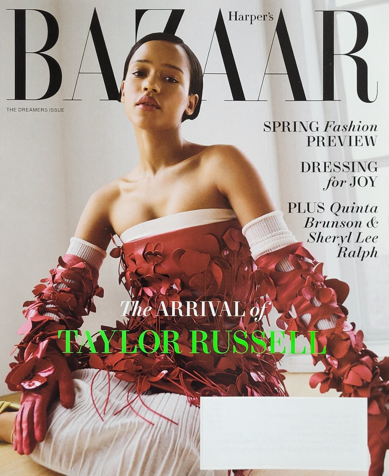 TAYLOR RUSSELL February 2023 HARPER'S BAZAAR Magazine QUINTA BRUNSON ...