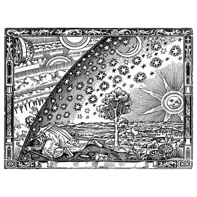 PAINTING SPACE MEDIEVAL COSMOLOGY HACHETTE UNIVERSE ART PRINT POSTER ...