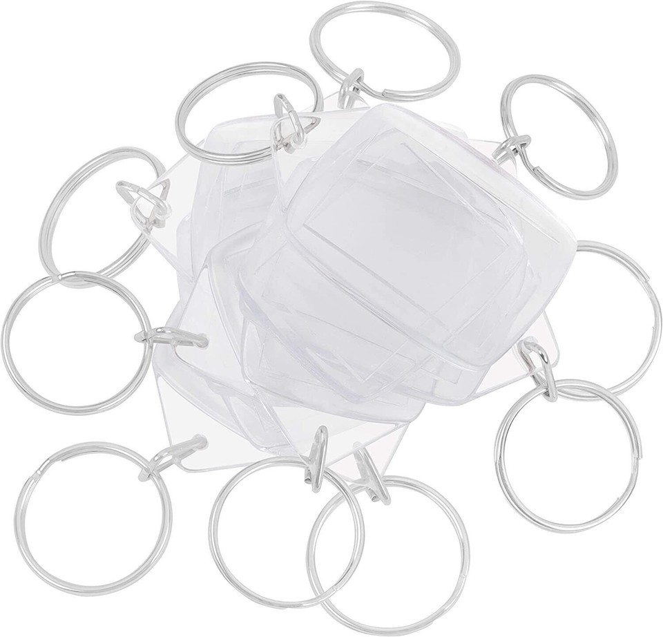 35X25MM BLANK ACRYLIC CLEAR PLASTIC KEYCHAIN PASSPORT PHOTO SIZE ...