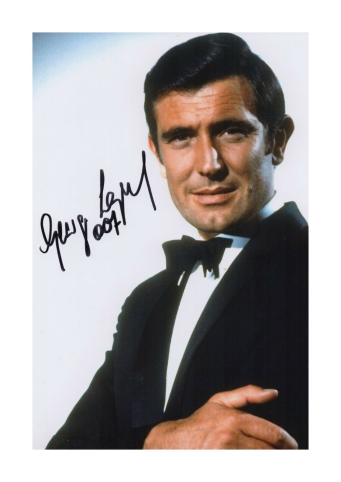 George Lazenby 2 007 James Bond A4 poster reproduction signed choice of ...