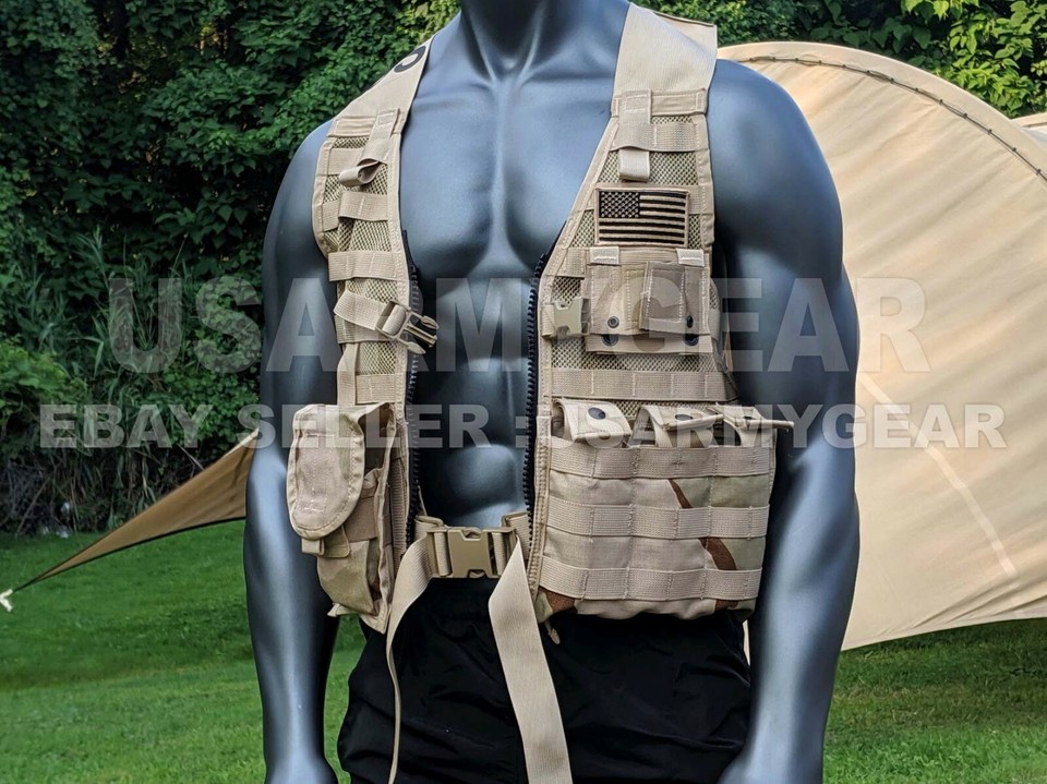 UPGRADED US Army MOLLE II Desert Tan Fighting Load Carrier Survival ...