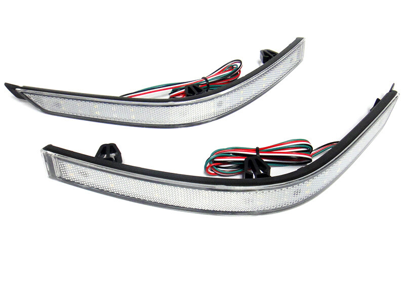 2x Clear Bumper Reflector LED Brake Stop Reverse Light For 15+ VW ...