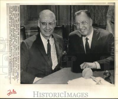 1967 Press Photo James Roche and Edward Cole named General Motors top ...