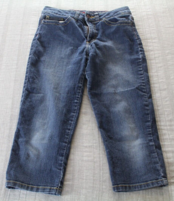 Wrangler Jeans Girls Size 16R Capri Adjustable Waist Blue Dark Wash | eBay