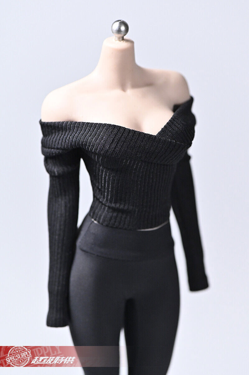 1:6 Black Sweater Tops Clothes For 12" Female TBLeague Phicen UD JO ...
