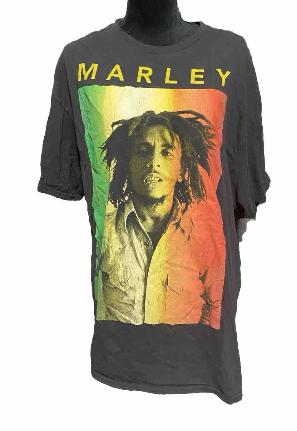 Bob Marley Men’s Reggae Zion Rasta Logo Size 2XL Blac… - Gem