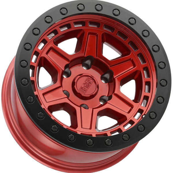 (Set of 4) Black Rhino Reno 17x9 5x5" +0mm Candy Red Wheels Rims 17 ...