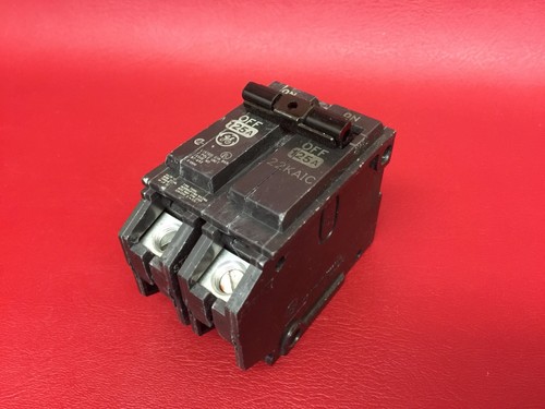 125 Amp GE General Electric 2 Pole 22 AIC Breaker 22 K AIC Type THQL ...