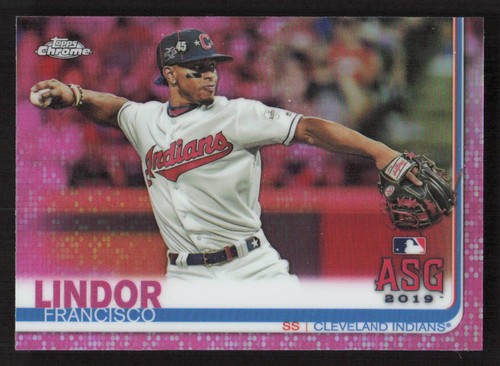 2019 Topps Chrome Update Francisco Lindor Pink Refractor #82 Card | eBay