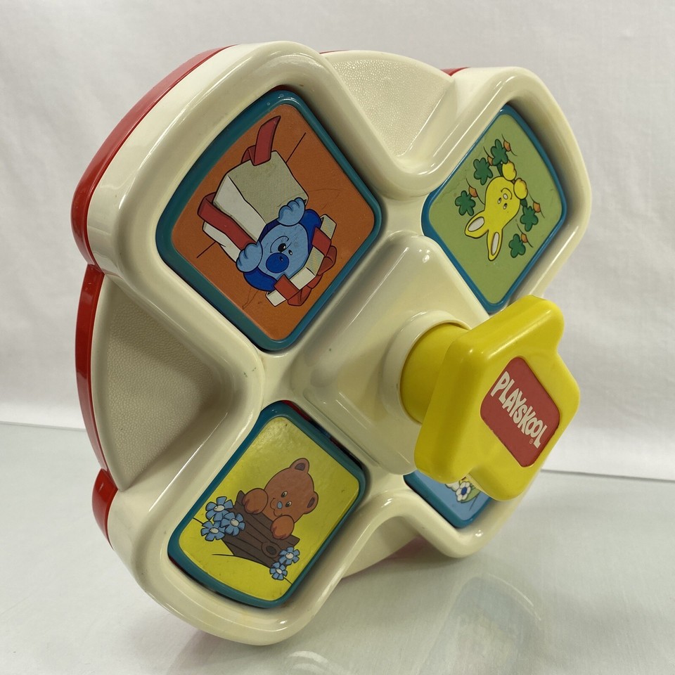 Vintage 1990 Playskool Peek N' Pop Baby Peak and Squeak Fun w/ Animal ...