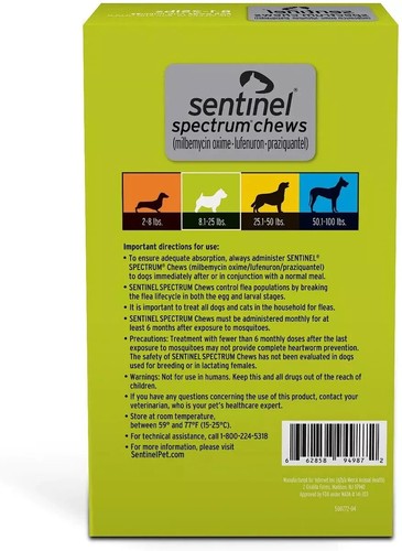 Sentinel flavor tabs for dogs green box Expires: 08/2025 - Eurafan