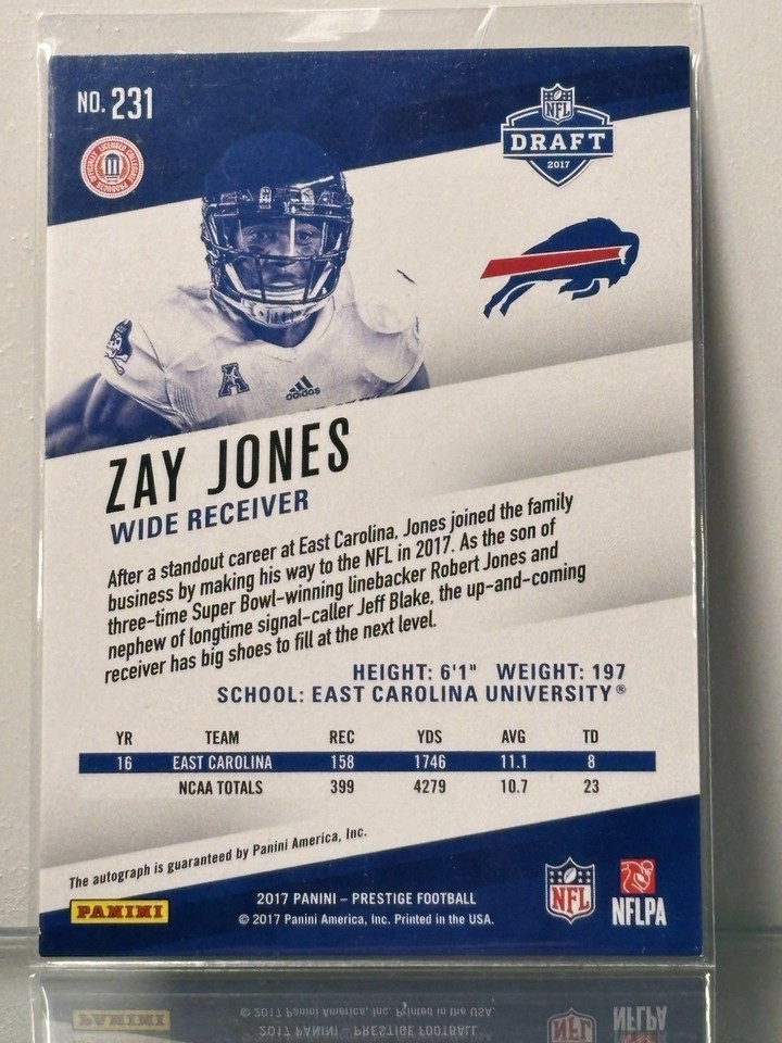 2017 Panini Prestige - Rookie Zay Jones #231 Xtra Points Signatures /50 ...