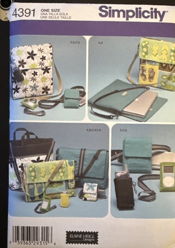 Simplicity Pattern Purses Totes Backpacks Laptop Shoulder Bags BY THE ...