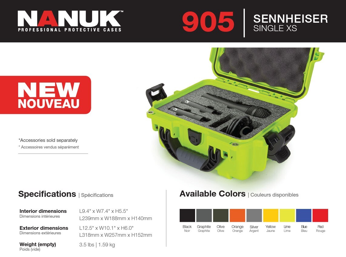 Nanuk 905 Case for Sennheiser Single XS (Black) | eBay