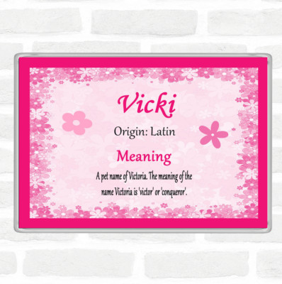 Vicki Name Meaning Jumbo Fridge Magnet Pink | eBay UK