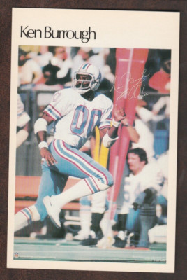 1981 Marketcom Mini Poster (5.5 x 8.5) NFL KEN BURROUGH #39/50 Houston ...