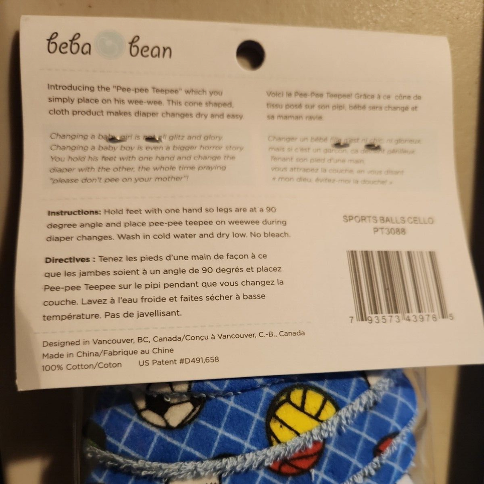 Beba Bean Pee-Pee Teepee Sports Ball Cello 5 New Washable and Reusable NEW | eBay