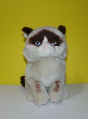 9.5" Grumpy Cat Siamese Gund Stuffed Soft Animal Gray Eyes Plush ...