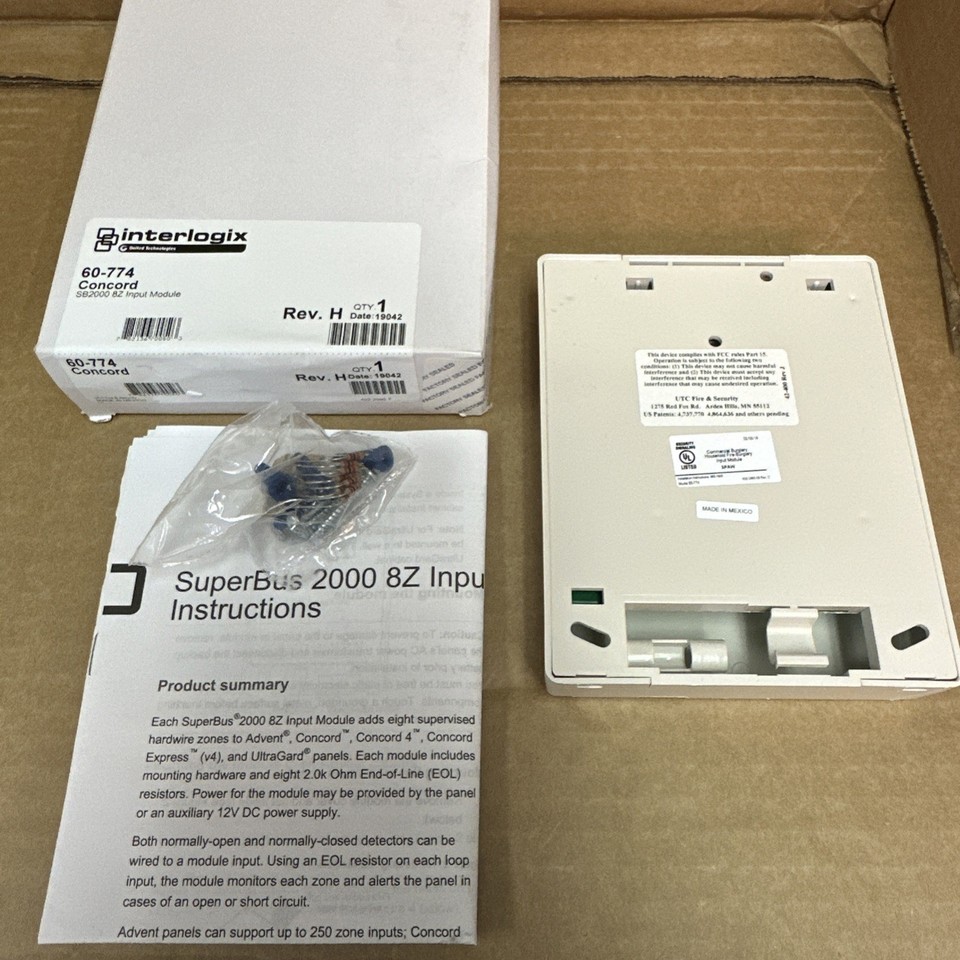 Interlogix GE Security 60-774 8 Zone Hardwired Input Module For Concord ...