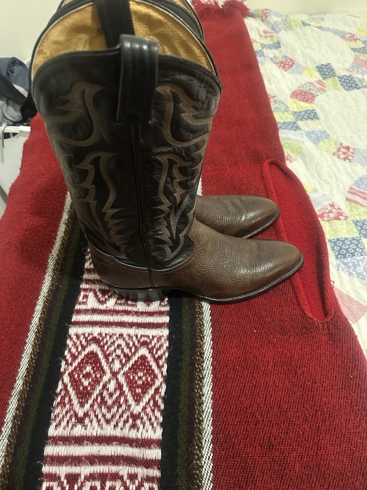 Tony Lama Men's Brown Leather Western Boots Size 10B | eBay