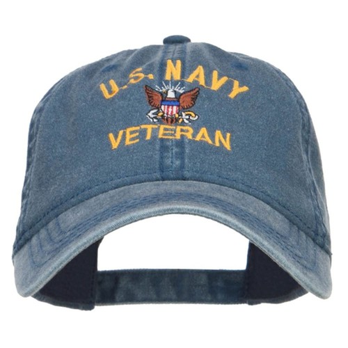 US Navy Veteran Military Embroidered Washed Cap - Navy OSFM ...