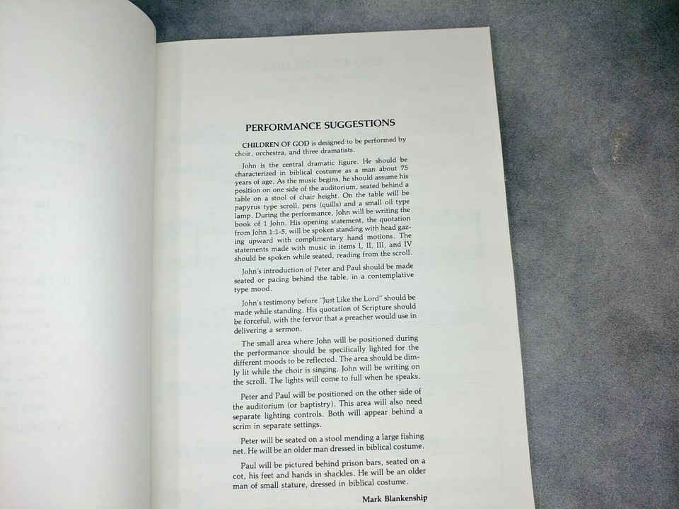 Children of God, Sheet Music Song Book by Mark Blankenship, Apostle ...