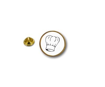pins pin's badge metal lapel hat button vest chef hat tie cap cook ...