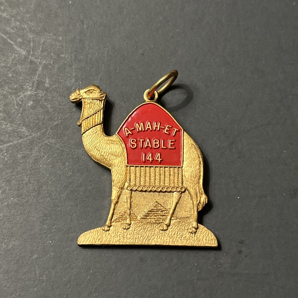Masonic Medal. Camel A - MAH -ET Stable 144. Metal And Enamel. VG ...