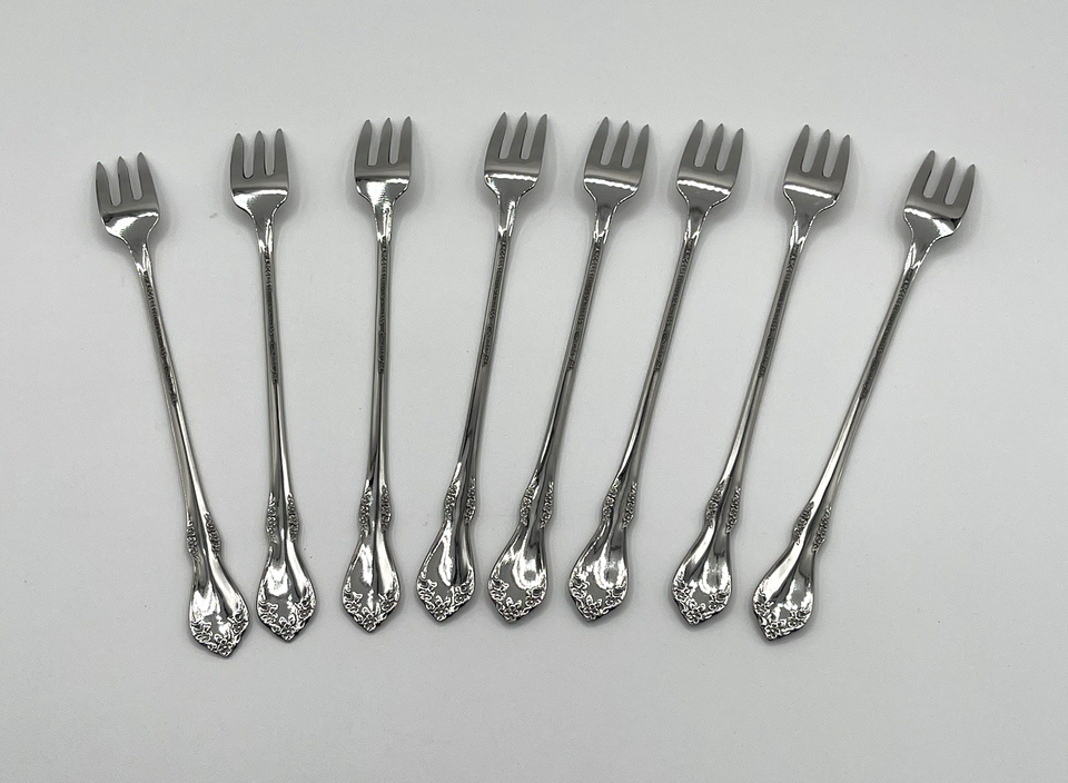 Wm Rogers Deluxe Oneida Ltd Stainless Steel Mansfied 8 Shrimp Cocktail ...