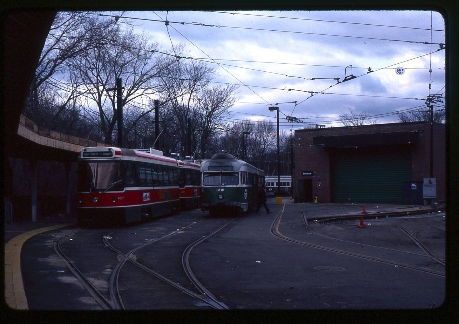 Trolley Slide - Boston MBTA #4027 UTDC CLRV #3110 PCC 1980 Commonwealth ...
