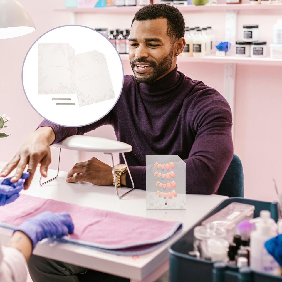 2pcs Nail Stand: Nail Sample Display Board - Matte Manicure Plate Stand ...