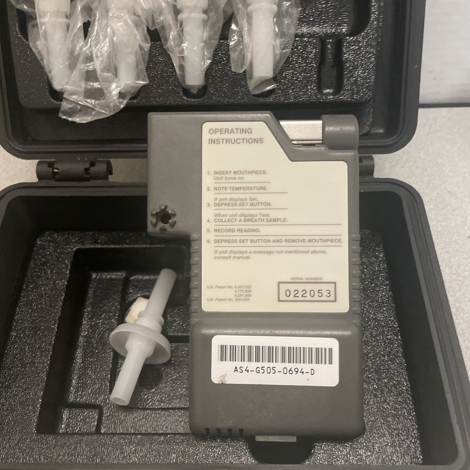 Intoximeters Alco-Sensor IV Breathalyzer w/ Case /Mouthpieces | eBay